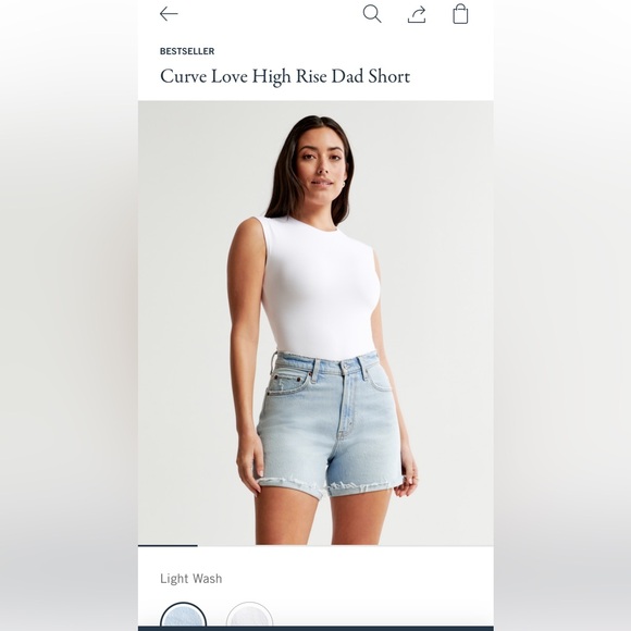 Abercrombie & Fitch | Shorts | Nwt Abercrombie Curve Love High Rise Dad ...